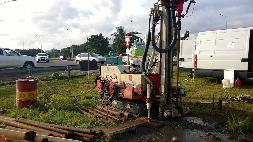 Carottage a Montebello - Antilles Géotechnique
